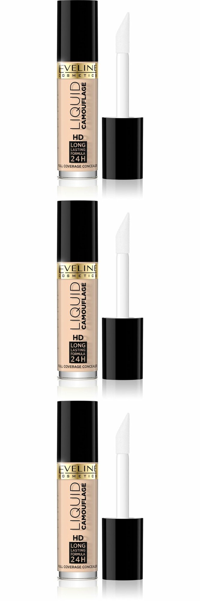 Eveline Cosmetics Консилер для лица Liguid Camouflage, тон 06 Ivory, 5 мл, 3 шт.