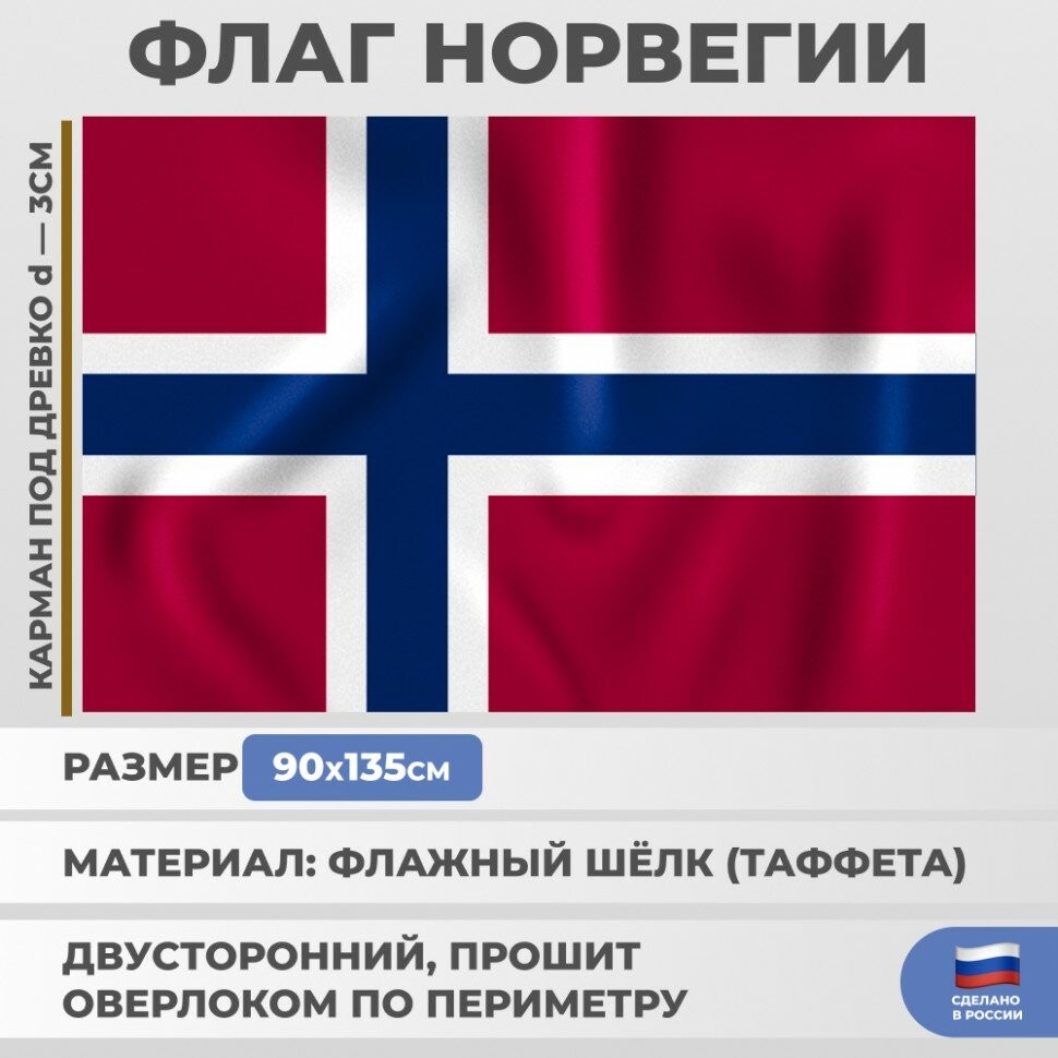 Флаг Норвегии (135 х 90 см)