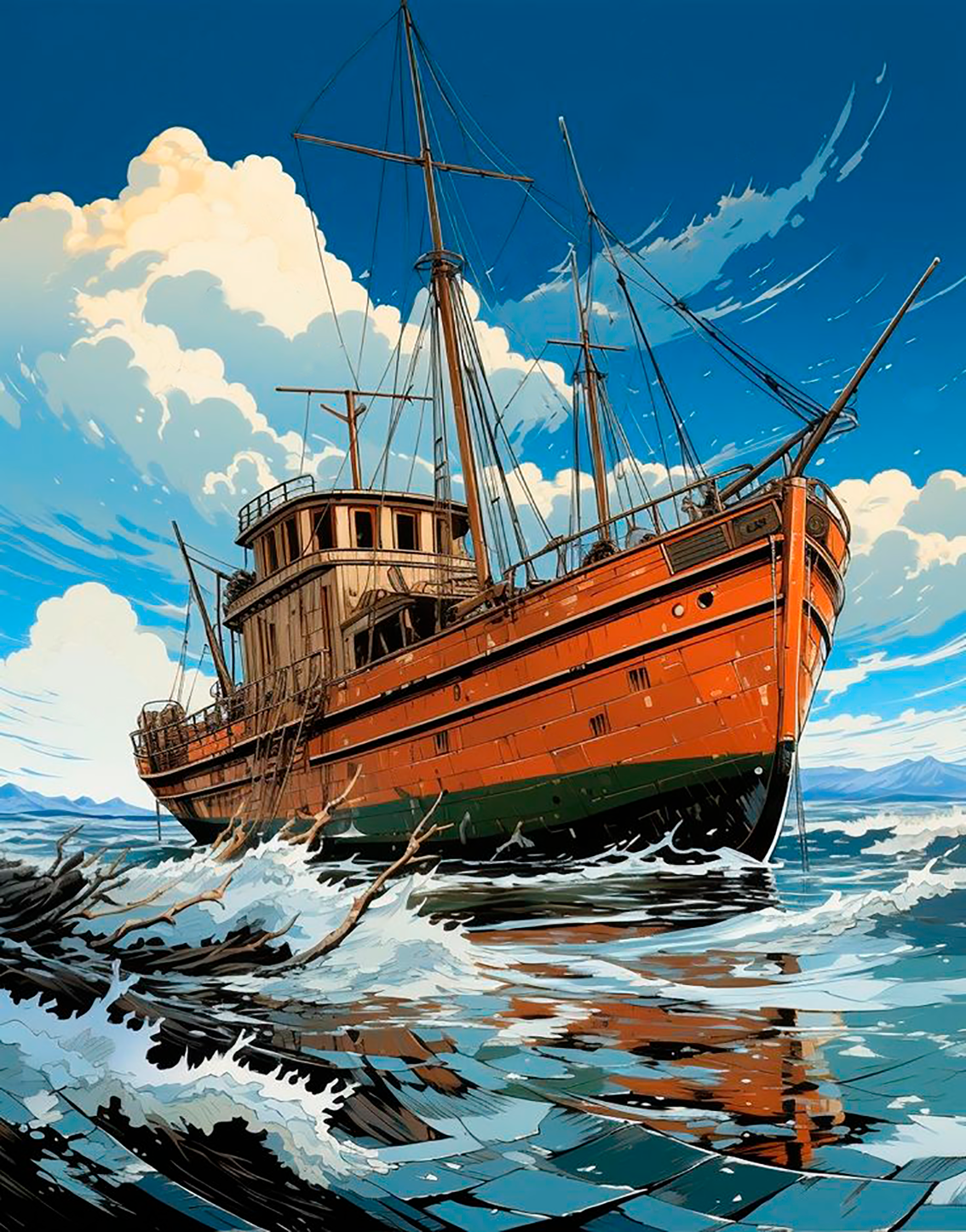 Картина по номерам "Рыбацкая лодка", хлопковый холст на подрамнике 40х50 см, акрил, 000 Art Hobby Home