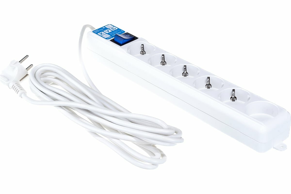 Power Cube PC PRO фильтр-удлинитель 5 м с LC контуром, 16 А/3,5 кВт SPL(5+1)-16B-P-5М