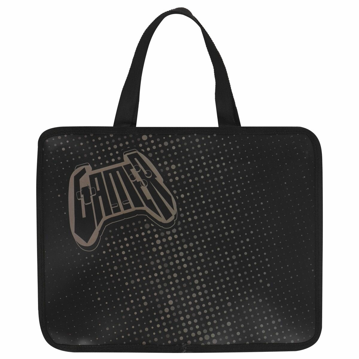 Папка с ручками пластиковая для уроков труда, для изо, для занятий Gamer Light (26*33*10 см)