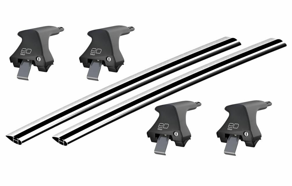 Багажник на крышу ED TANA для JAC J7 (Джак Джей7) 2020-, на гладкую крышу, с крыловидными дугами, серебристый.