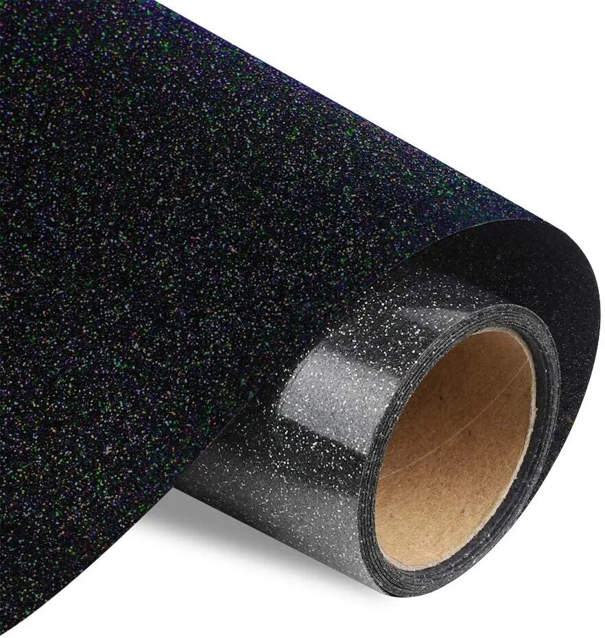 Блестящий термотрансферный винил WXPYU Черный, 25cmX30cm, черный