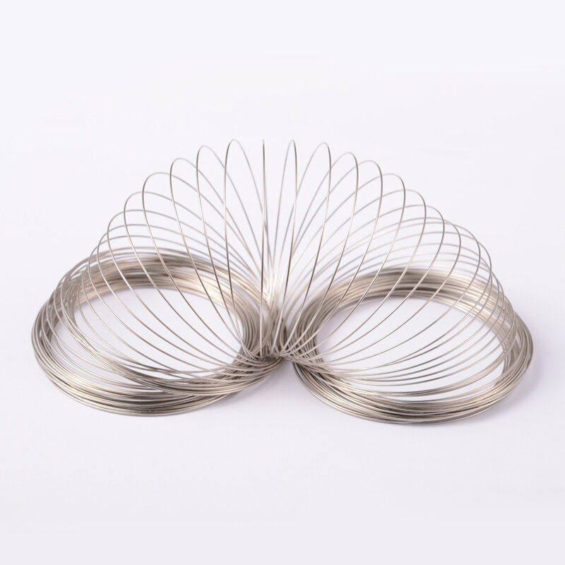 Проволока с памятью, 65х0.65мм, для браслета, стального цвета, 5 витков
