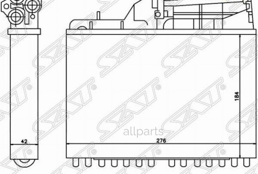 SAT ST-BM52-395-A0 Радиатор отопителя салона BMW 5-Series 88-96