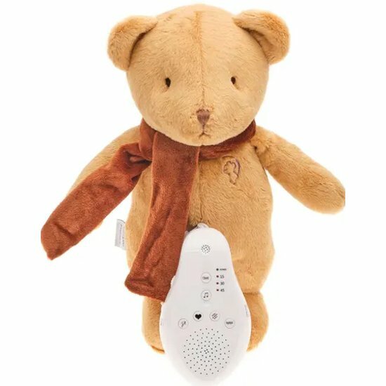 Комфортер Drёma 104-С Мишка в шарфе с белым и розовым шумом карамельный