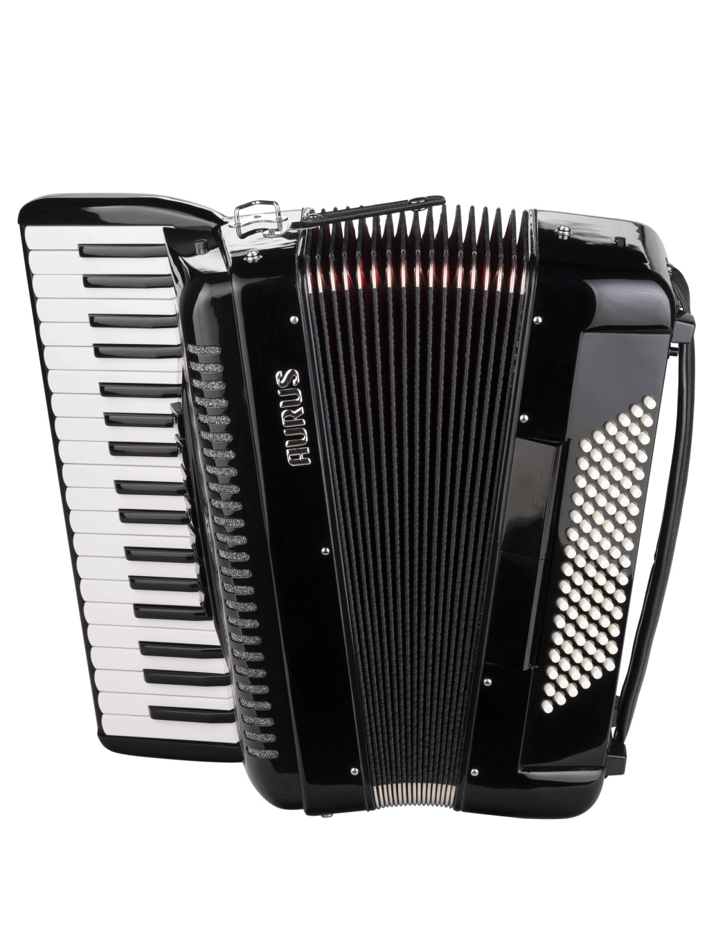 JH2017D-BLACK Аккордеон 37/96/7+2, черный, с футляром, Aurus