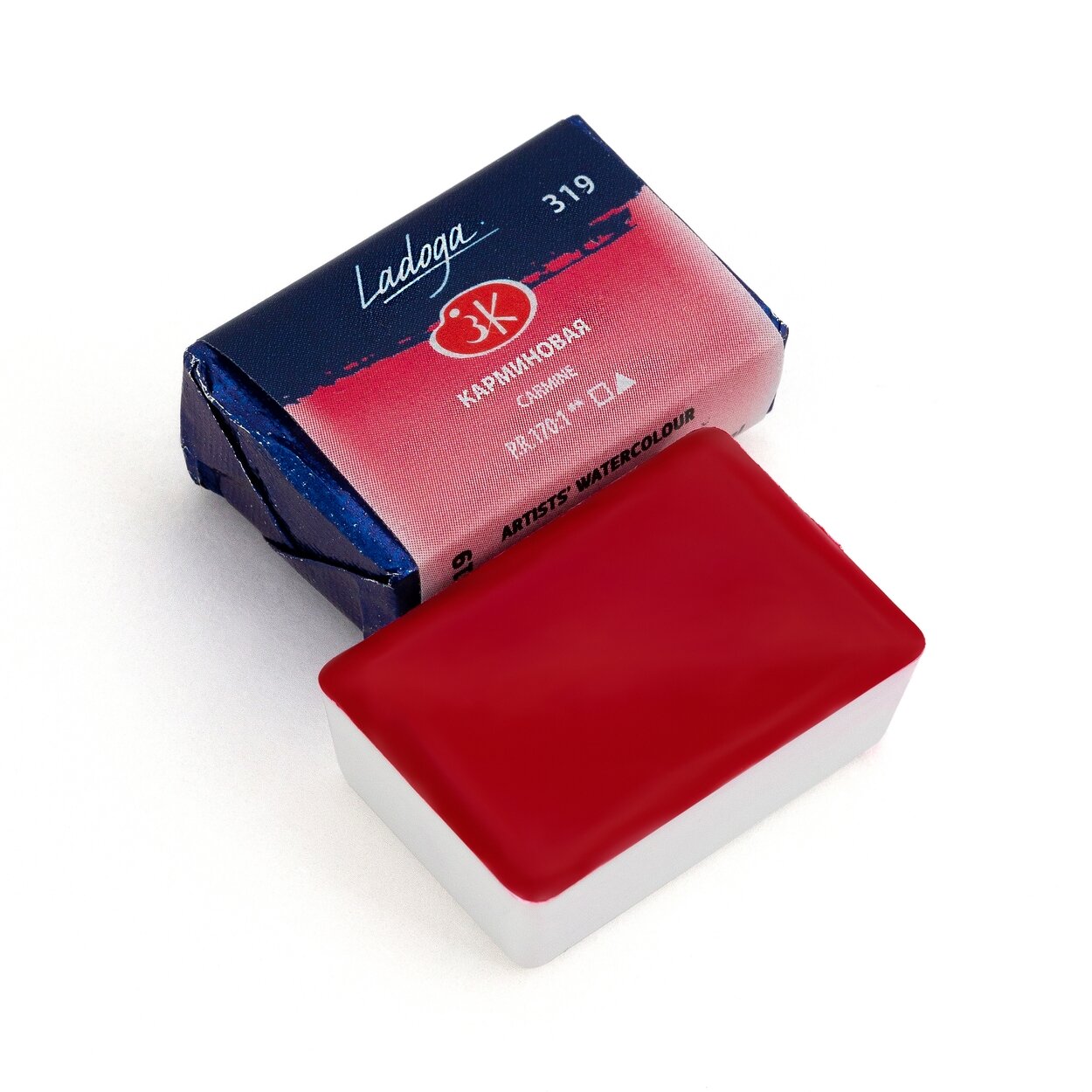 Акварель ладога цв.№319 карминовый кювета 2,5мл