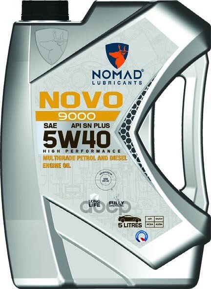 NOMAD LUBRICANTS Nomad Масло Моторное Novo 9000 5W-40 (5 Л.) Api Sn Plus Acea A3/B4