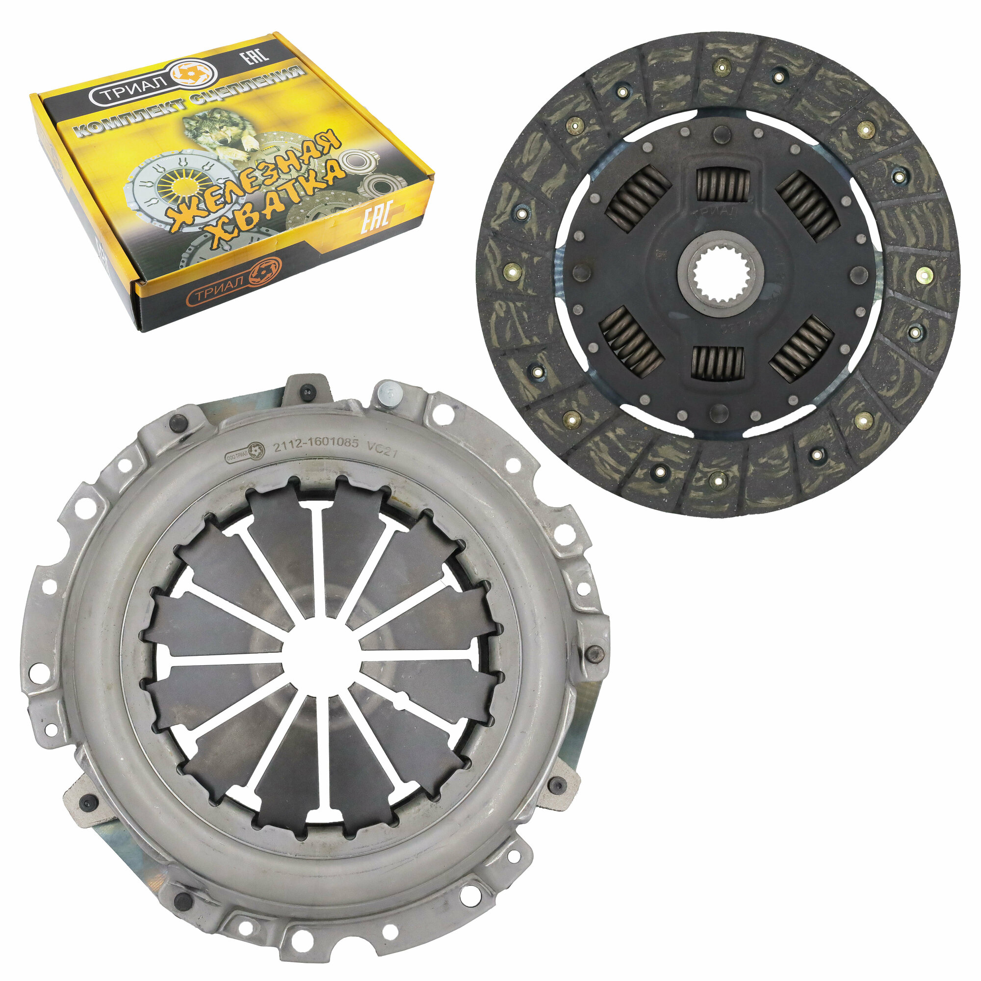 Пакет сцепления (корзина, диск, подш.) ВАЗ-2110-12 дв.16 кл. Триал
