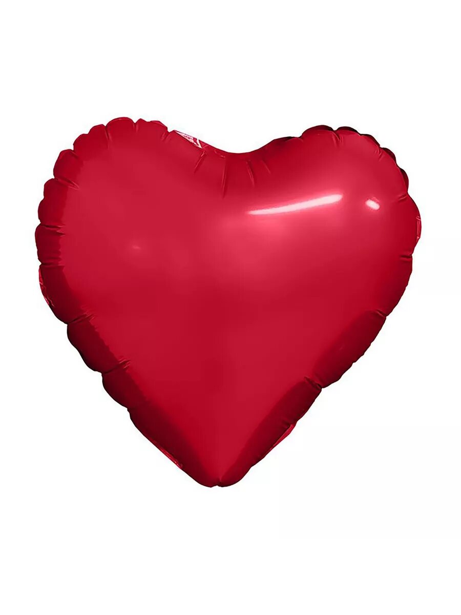 Сердце Красный в упаковке, фольгированный шар (36"/91 см ) 1 шт. / AGURA, Россия