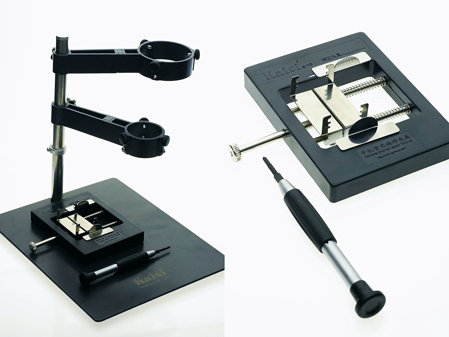 Штатив универсальный Kaisi F-204 + монтажный стол (для фена, электронного микроскопа, ИК-паяльника)