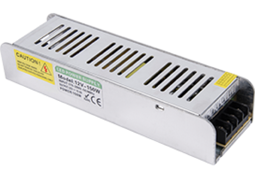 Драйвер Ecola / Экола LED strip Power Supply для светодиодной ленты в металлическом корпусе, плоский и узкий, серый, 200х58х37мм, 150Вт, 220-12V, IP20 / блок питания