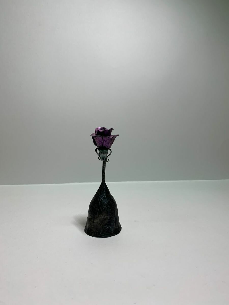 Колокол с розой 13см 025.02.17