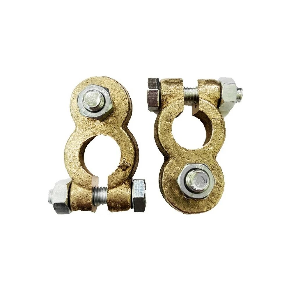 Универсальные клеммы Дали-Авто АКБ пара 260 гр. латунные болт сверху DA-02991