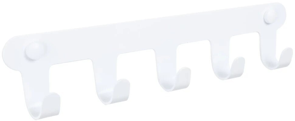 Планка с крючками Fixsen Practica FX-805W-5 для ванны, белый
