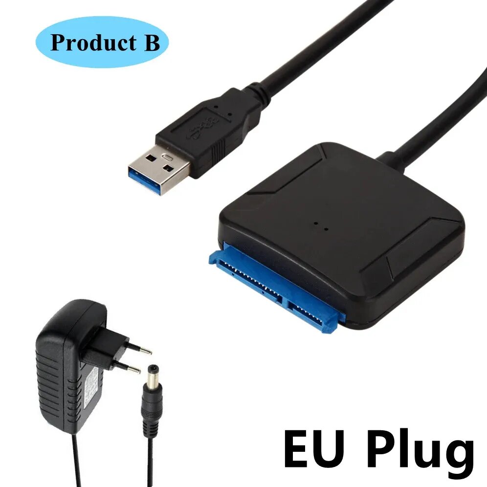 USB 3.0 SATA адаптер Product B с EU блоком питания