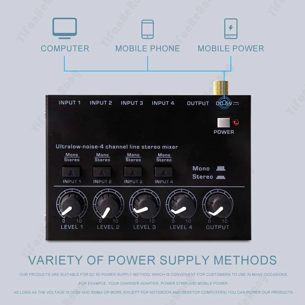 MAX400 Микрофонный микшер EU Plug