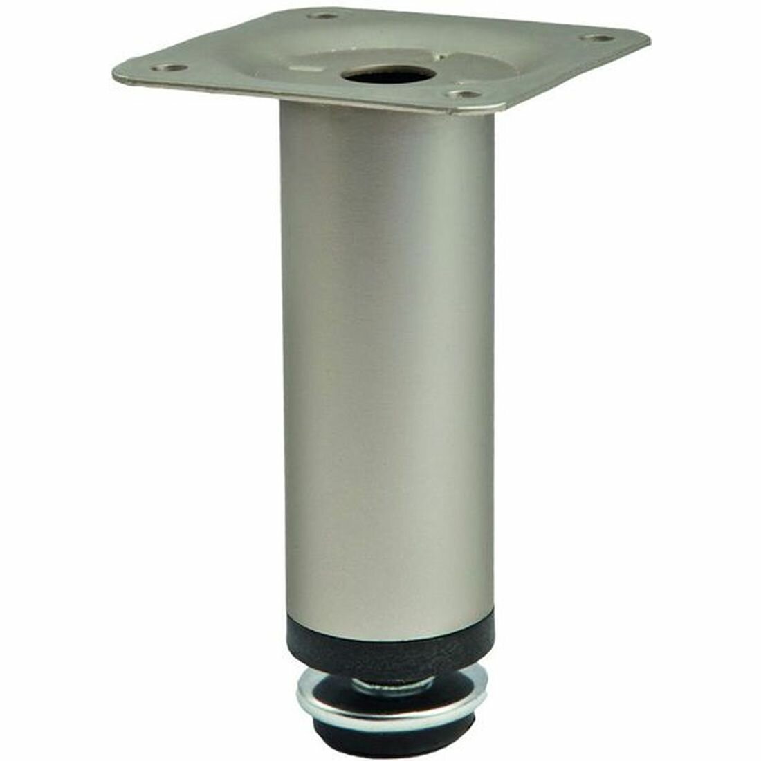 Опора мебельная металлическая с регулировкой "D-100", d=30 мм, h=100 мм, цвет сатин