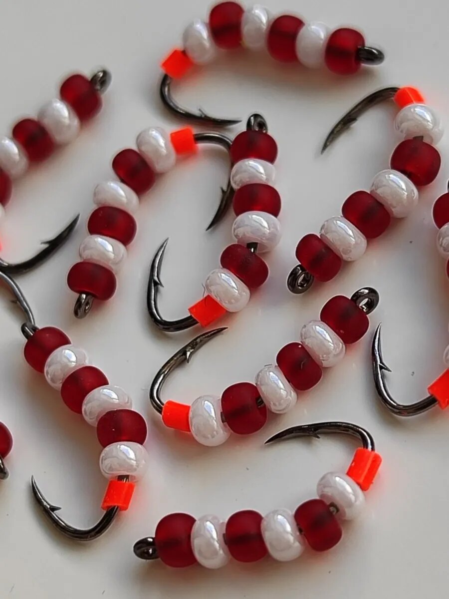 Мормышка безнасадочная бисерная Мотыль 5 шт.