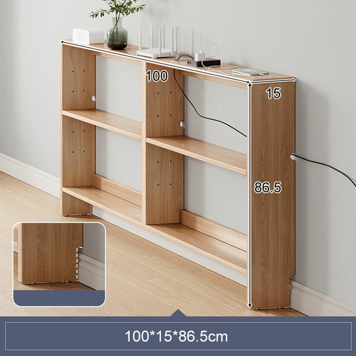 Консоль Стол Сосна, Компактный, Стабильная структура, С Регулируемые по высоте полки, Незаменим для небольших квартир