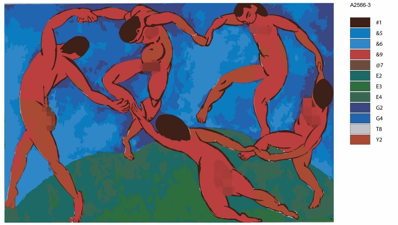 Картина по номерам A-2566 "Анри Матисс. La Danse" 40х60