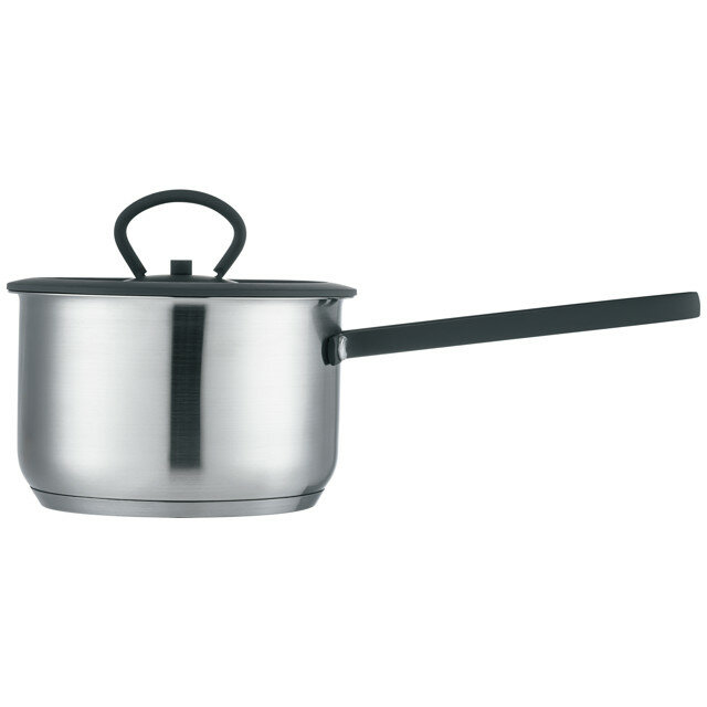 TESORO Tivoli ковш 1,2 л 14 см нержавеющая сталь стеклянная крышка индукция