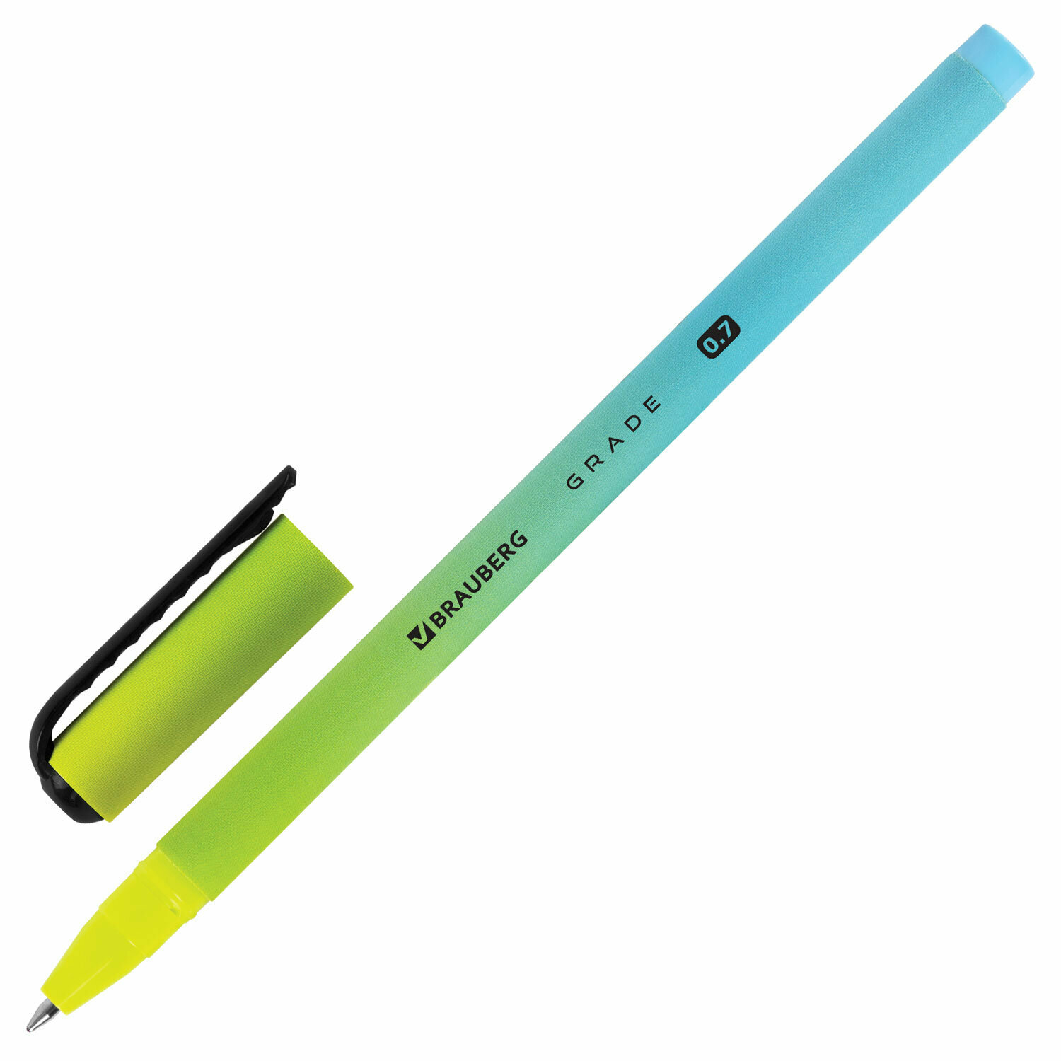 Упаковка 36 шт. Ручка шариковая BRAUBERG GRADE, синяя, корпус soft-touch, пишущий узел 0,7 мм, линия письма 0,35 мм, 144207