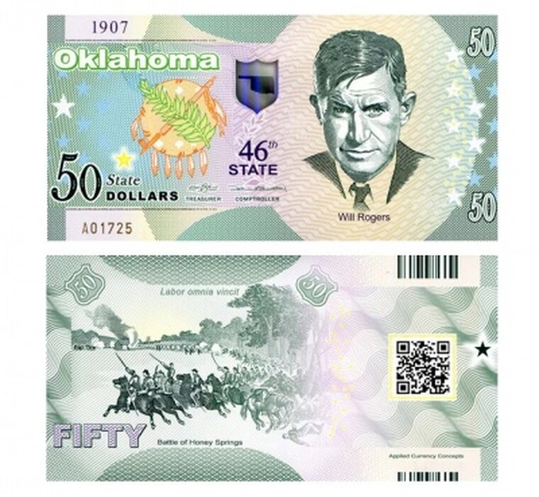 50 долларов 2016 Oklahoma США, фэнтези, сувенирная копия, банкноты и купюры редкие коллекционные