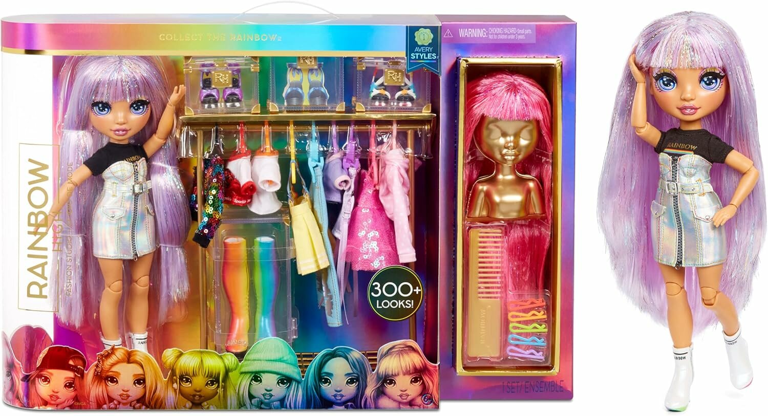 Кукла Рейнбоу Хай Эйвери Стайлс Студия высокой моды - Rainbow High Avery Styles Fashion Studio 571049
