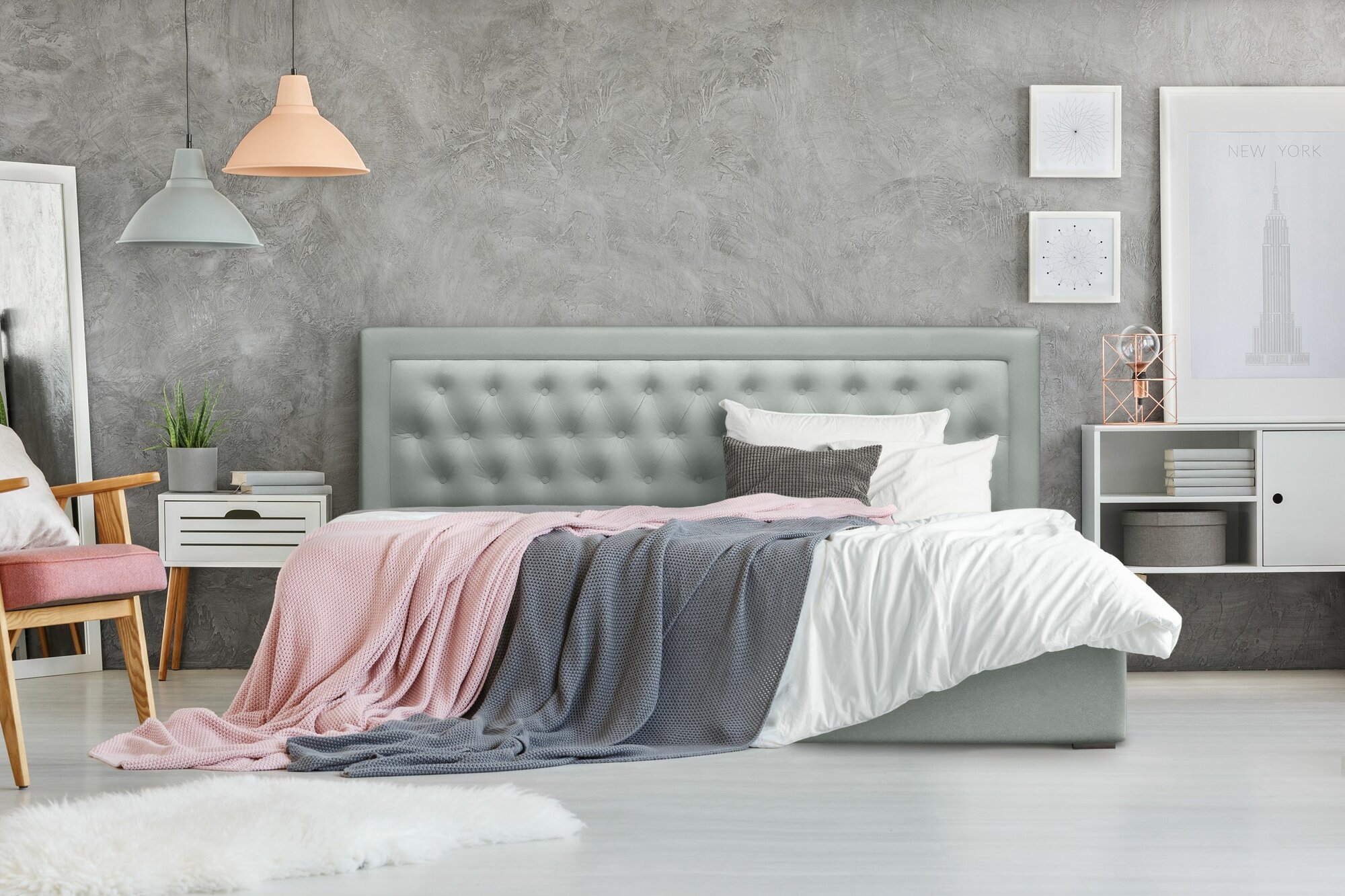 Кровать с подъемным механизмом "Грация 2", 180х200 см (Velutto 14)