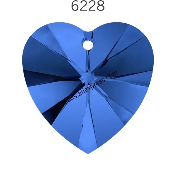 Подвеска Swarovski XILION сердце из хрусталя Синий, 10.3x10mm (1 piece), Sapphire 206