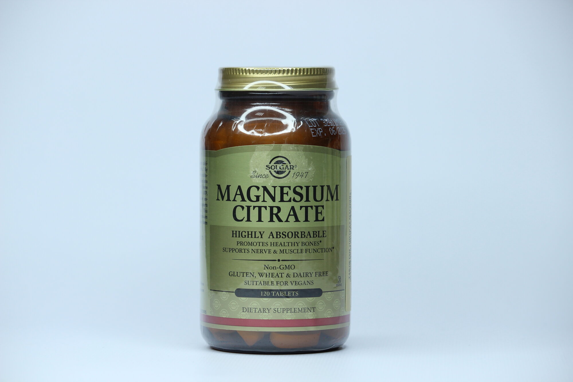 Solgar Magnesium Citrate таб, 200 мг, 120 шт, 1 уп, нейтральный