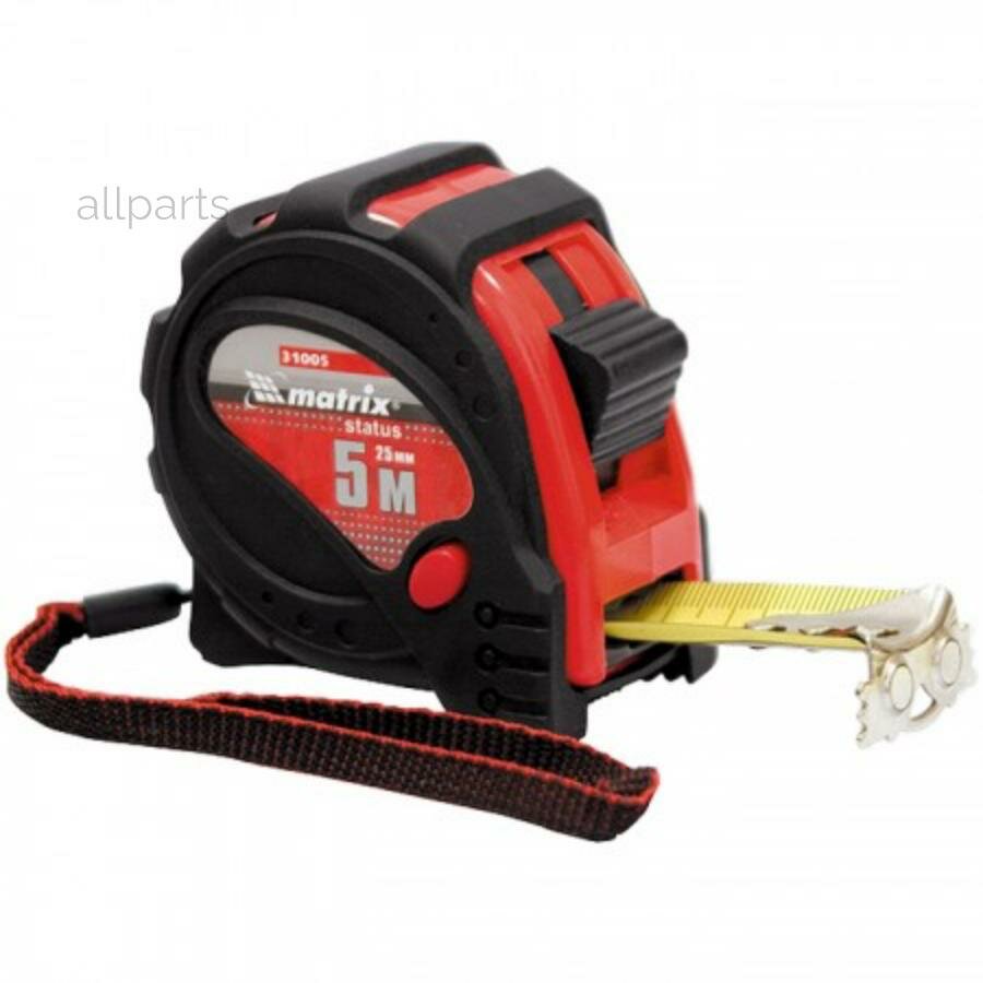 MATRIX 31004 Рулетка Status magnet 3 fixations, 3 м x16 мм, обрезиненный корпус, зацеп с магнитом MATRIX 31004
