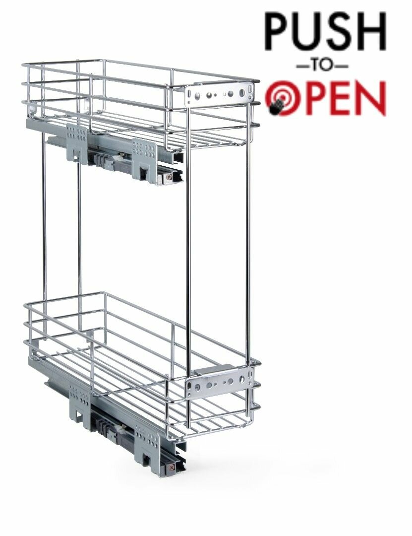 Бутылочница левая BELLISSIMO PUSH KR08/1/4/200/L в базу 200 мм