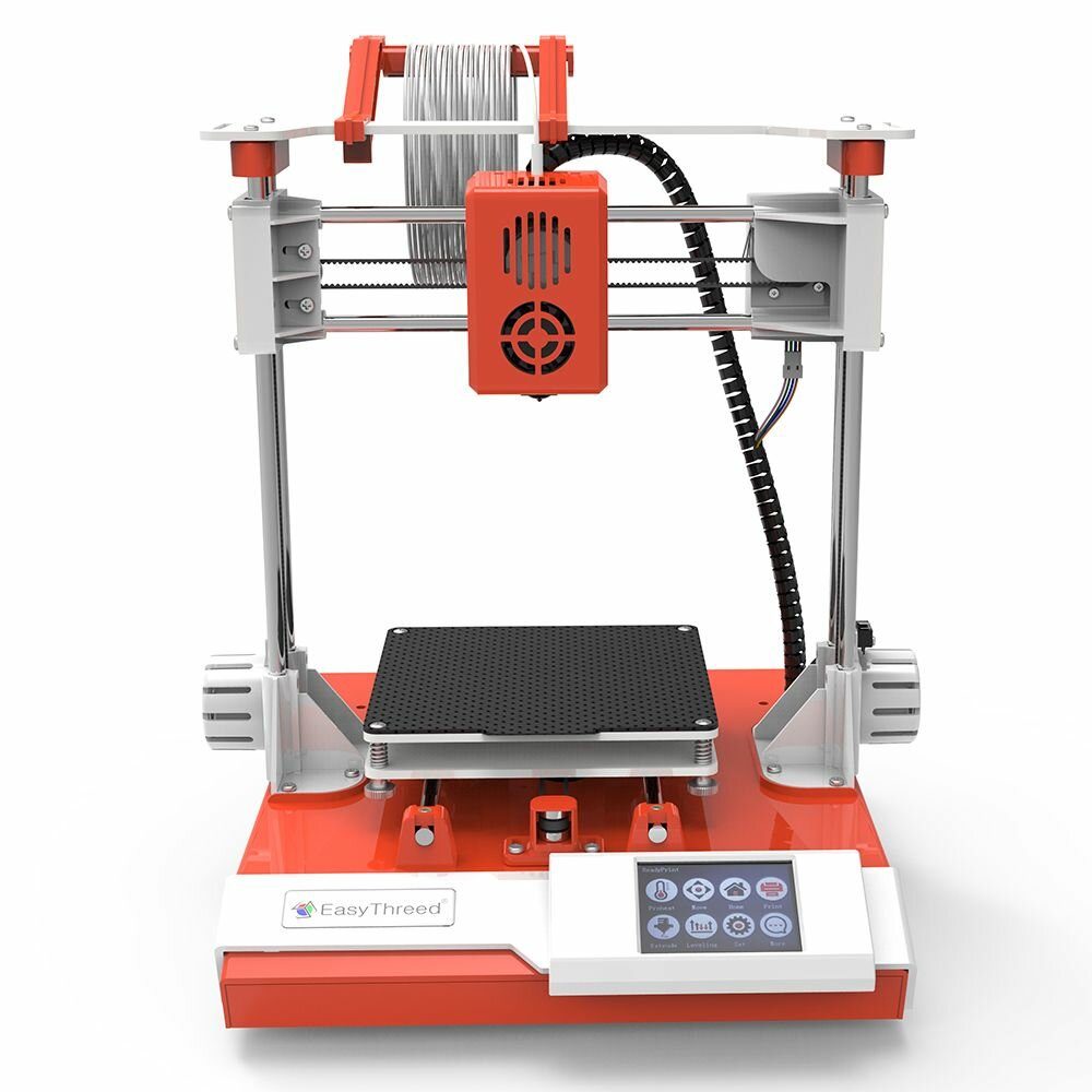 3D-принтер EasyThreed K6 с сенсорным экраном 2.4" и 100x100x100мм, отлично подходит для начинающих