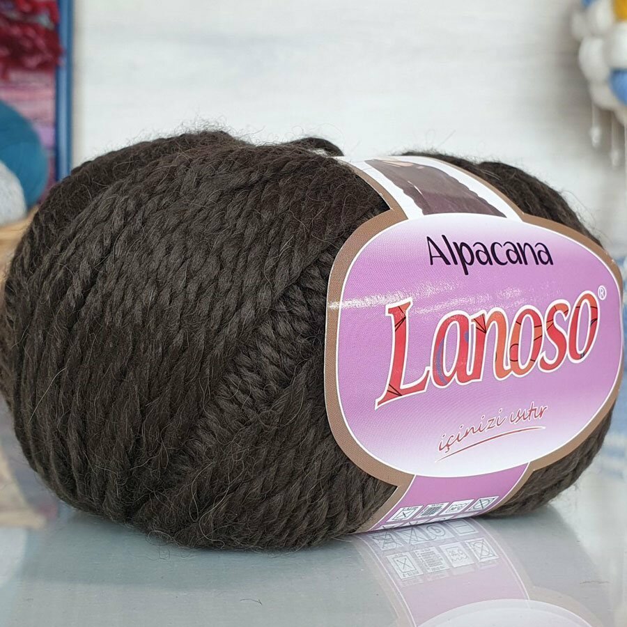 Пряжа Lanoso ALPACANA 3007 коричневый (5 мотков)