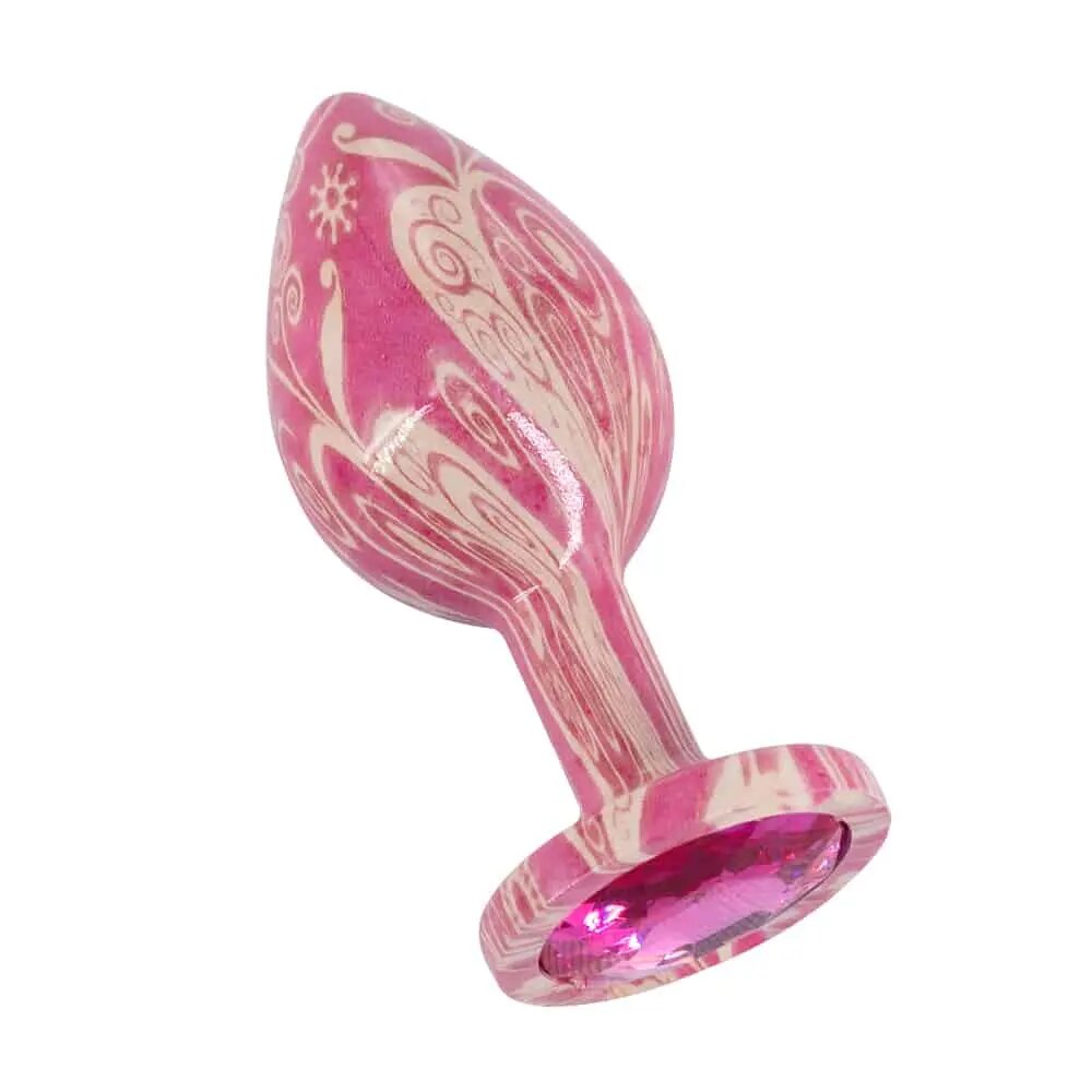 Анальная пробка Kanikule S, розовая, с ярко-розовым кристаллом, AP-AL001ZY-03