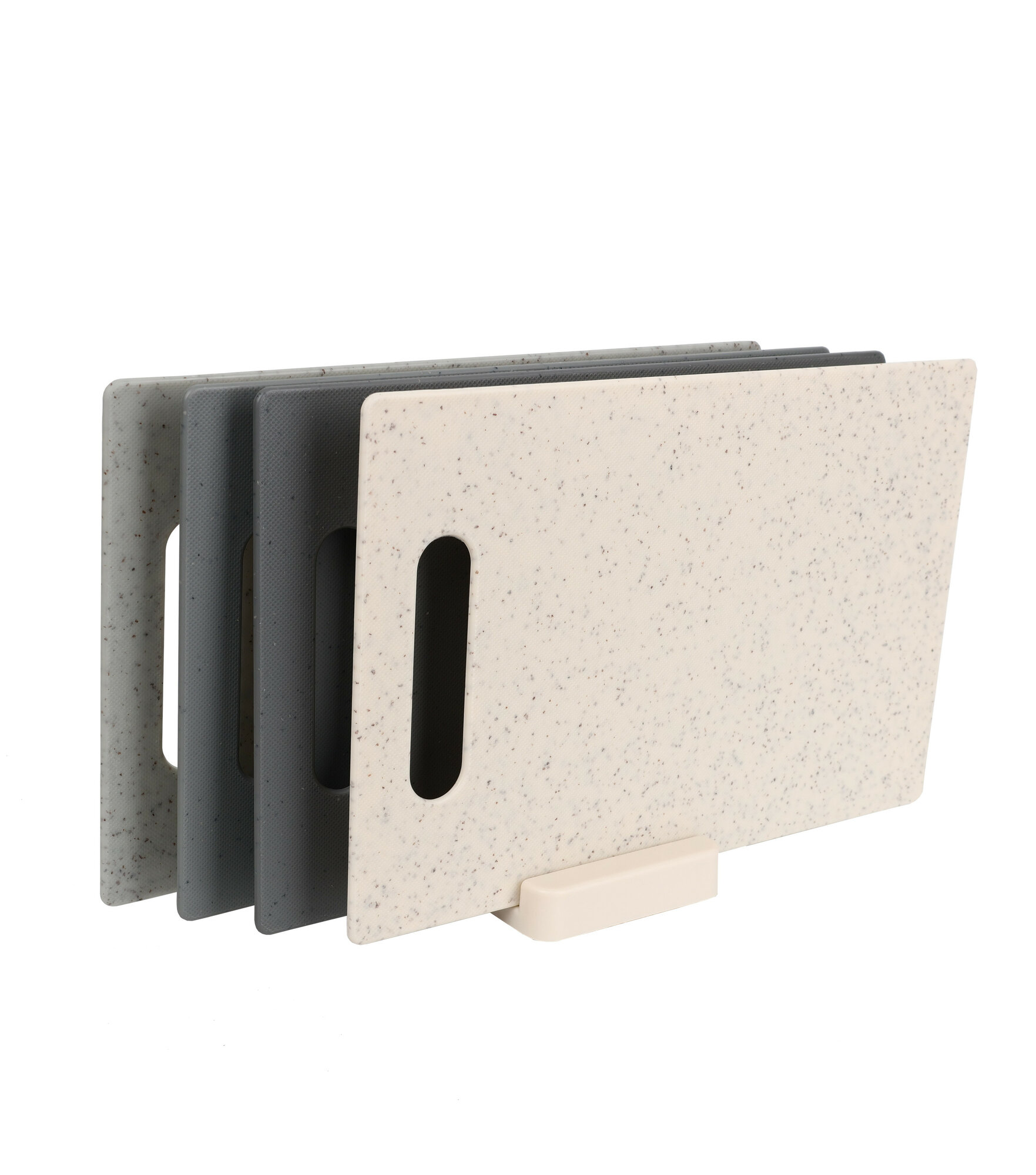 Набор разделочных досок TODELIA, 28 х 18,3 см, 4 штуки + подставка