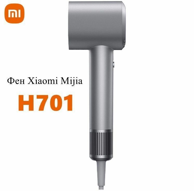 Фен для волос Mijia H701 High Speed Hair Dryer Negative lon 65 m/s 1600 Вт 110000 об/мин GSH701LXT, серый