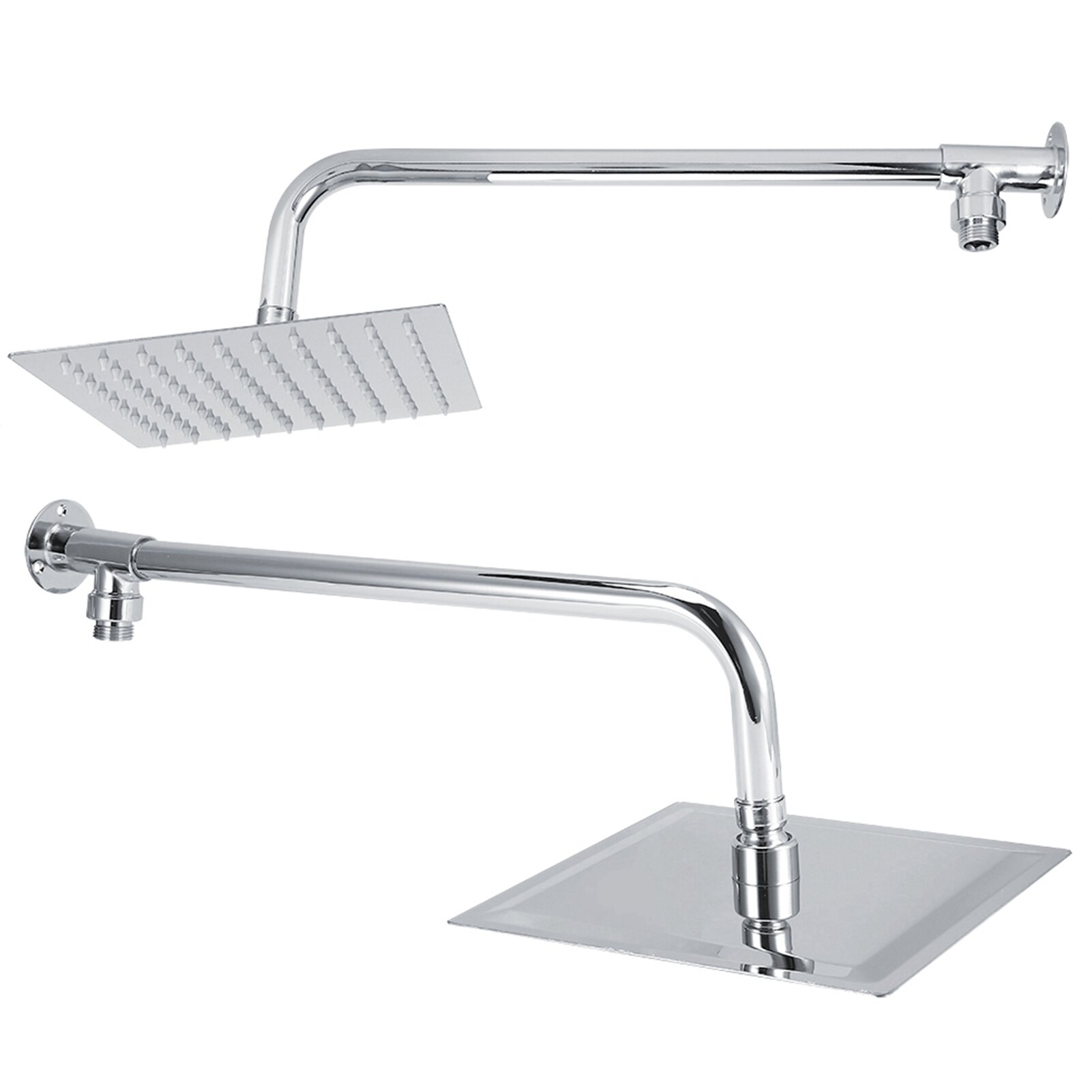 Резьба G1/2 дюйма, настенный монтаж из нержавеющей стали, 8 дюймов, насадка для душа с дождевой насадкой, верхняя насадка для душа с распылителем, аксессуары для ванной комнаты, набор насадок для душа