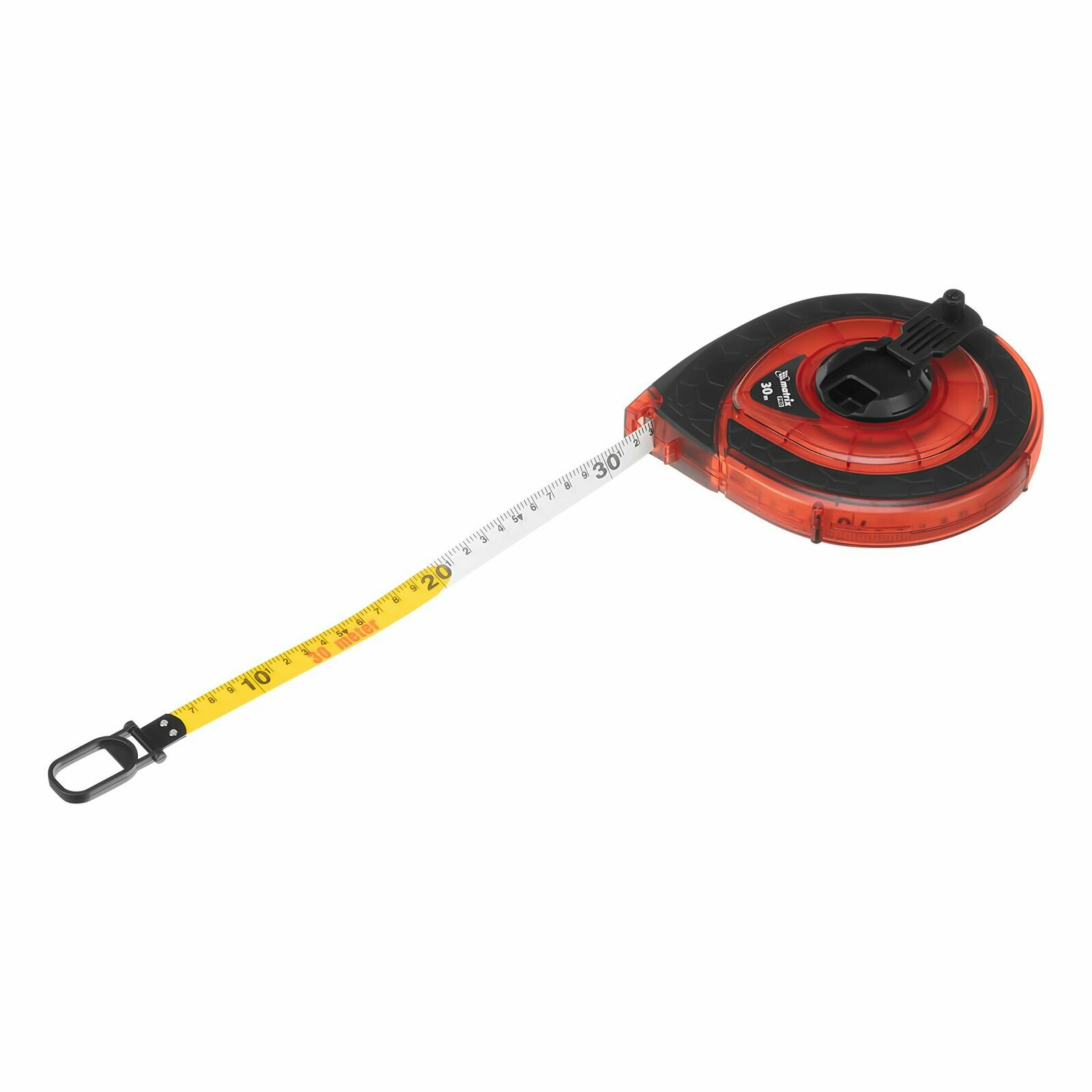 Лента мерная 30м геодезическая (MATRIX) /фиберглас, закрытый корпус, двухсторон. шкала арт. 31271/