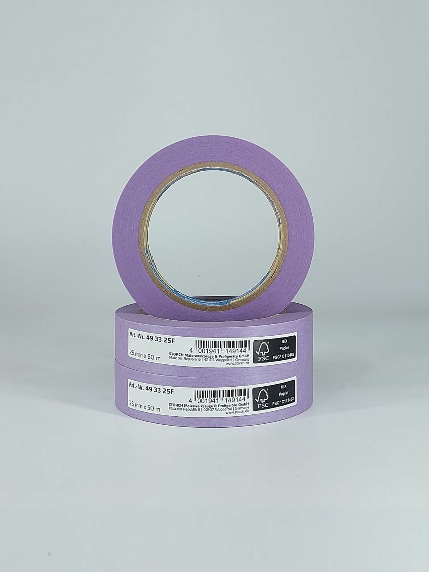 Лента малярная фиолетовая Storch 493325 (25мм*50м) упак (3 шт)