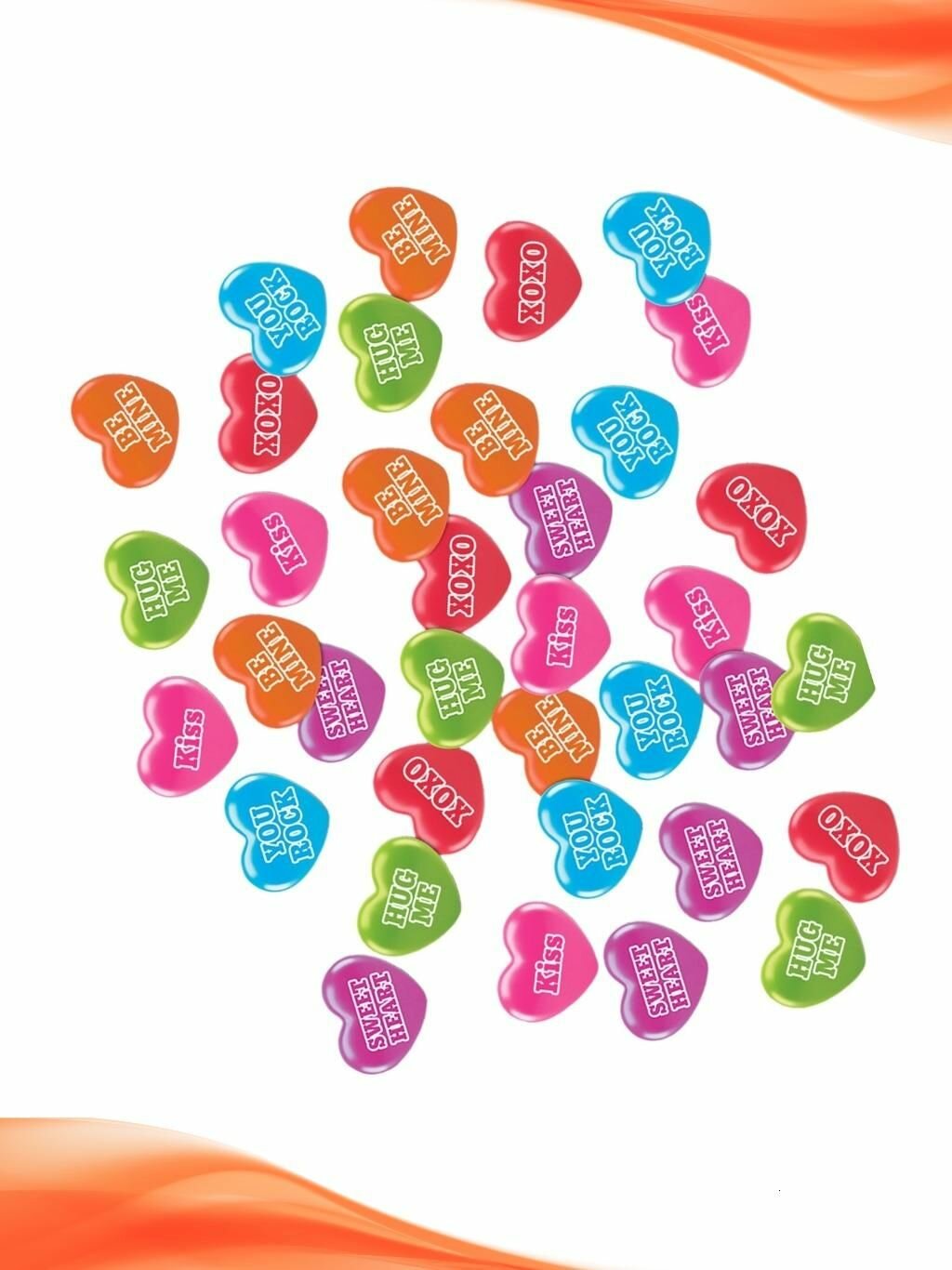 Сердечки-конфетти для декора