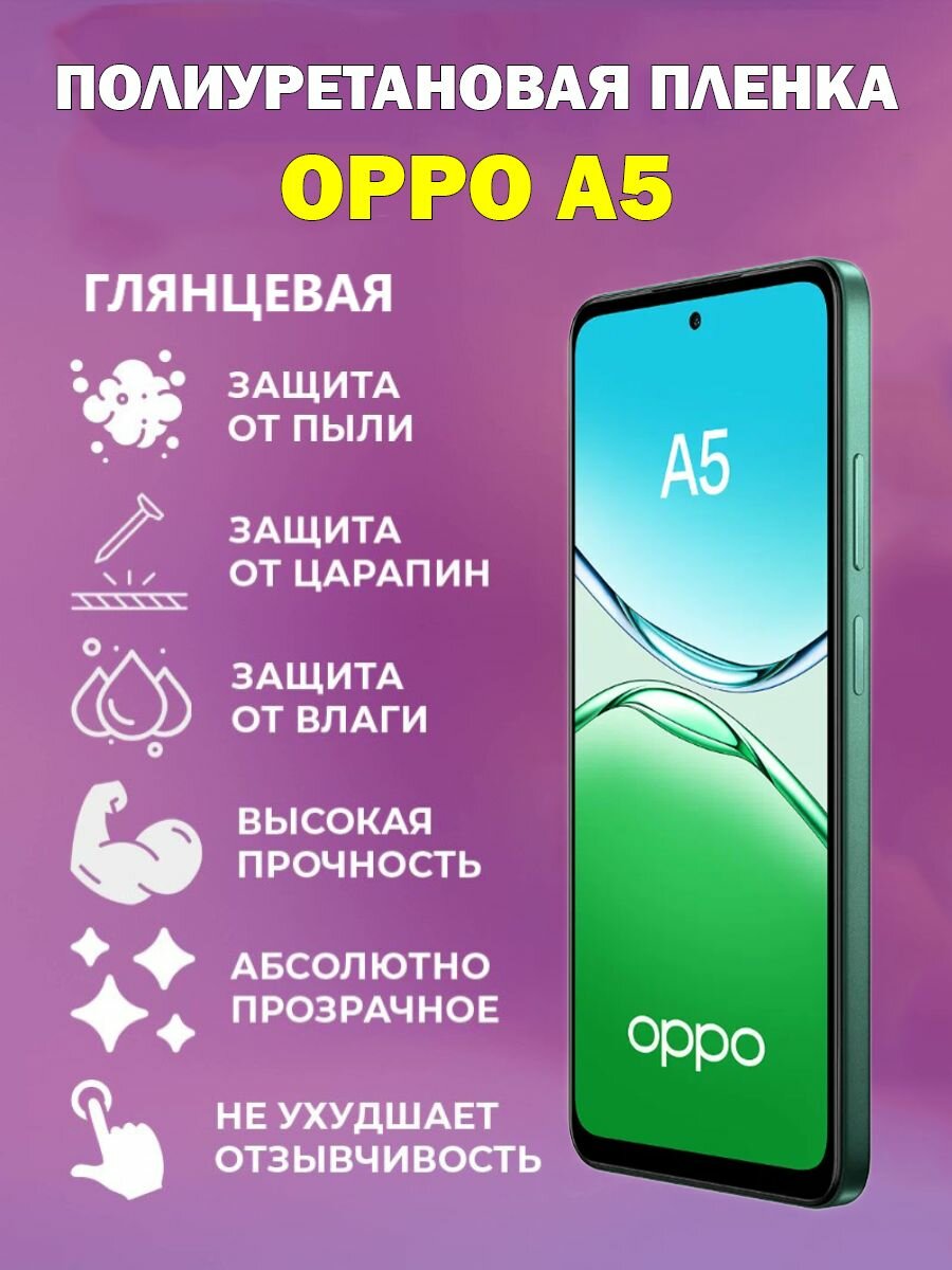 Полиуретановая защитная пленка для OPPO A5 / Противоударная бронированная пленка