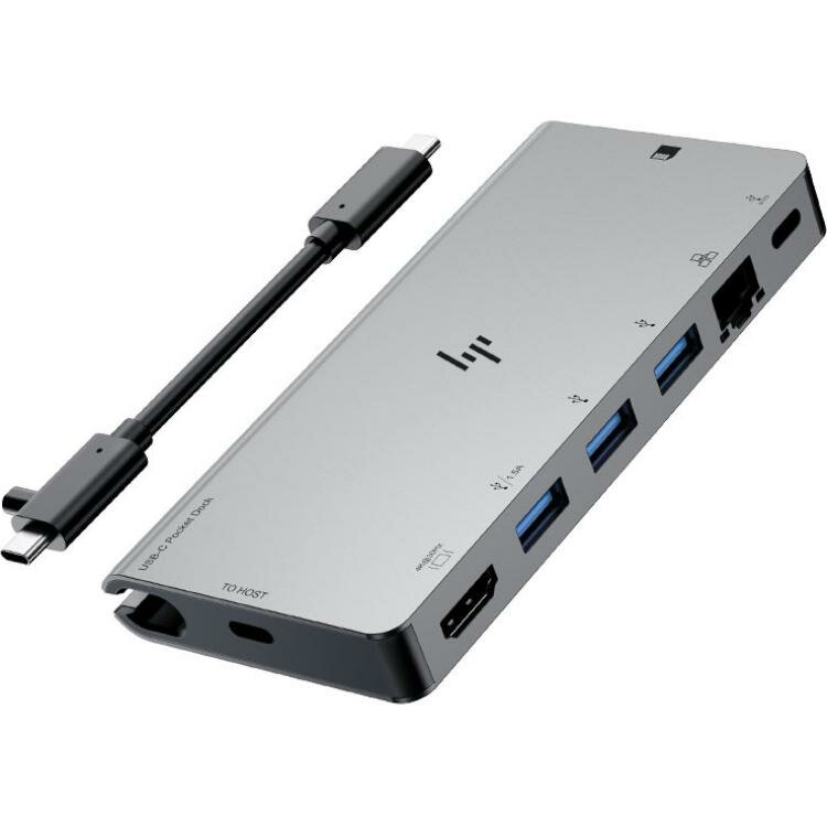 Док-станция HP HUIPU USB-C 8 в 1, hp usb-c 8-in-1, компактная, удобная, поддержка нескольких функций, портативная