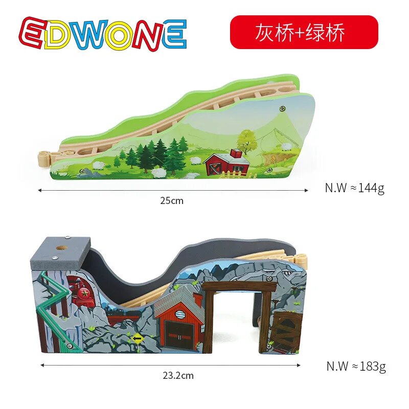 Деревянный железнодорожный конструктор для сборки тоннелей Biro 32716