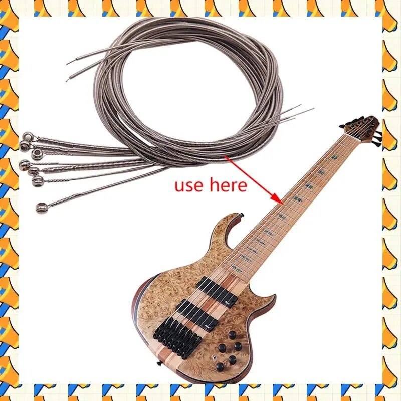 ABYB 7-струнные басовые струны серебряные