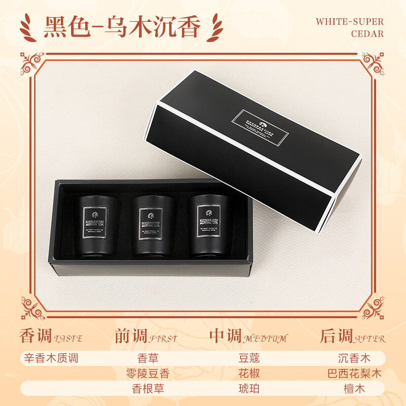 Свеча "Агаровое дерево" Mengli Township, подарочный набор, соевый воск