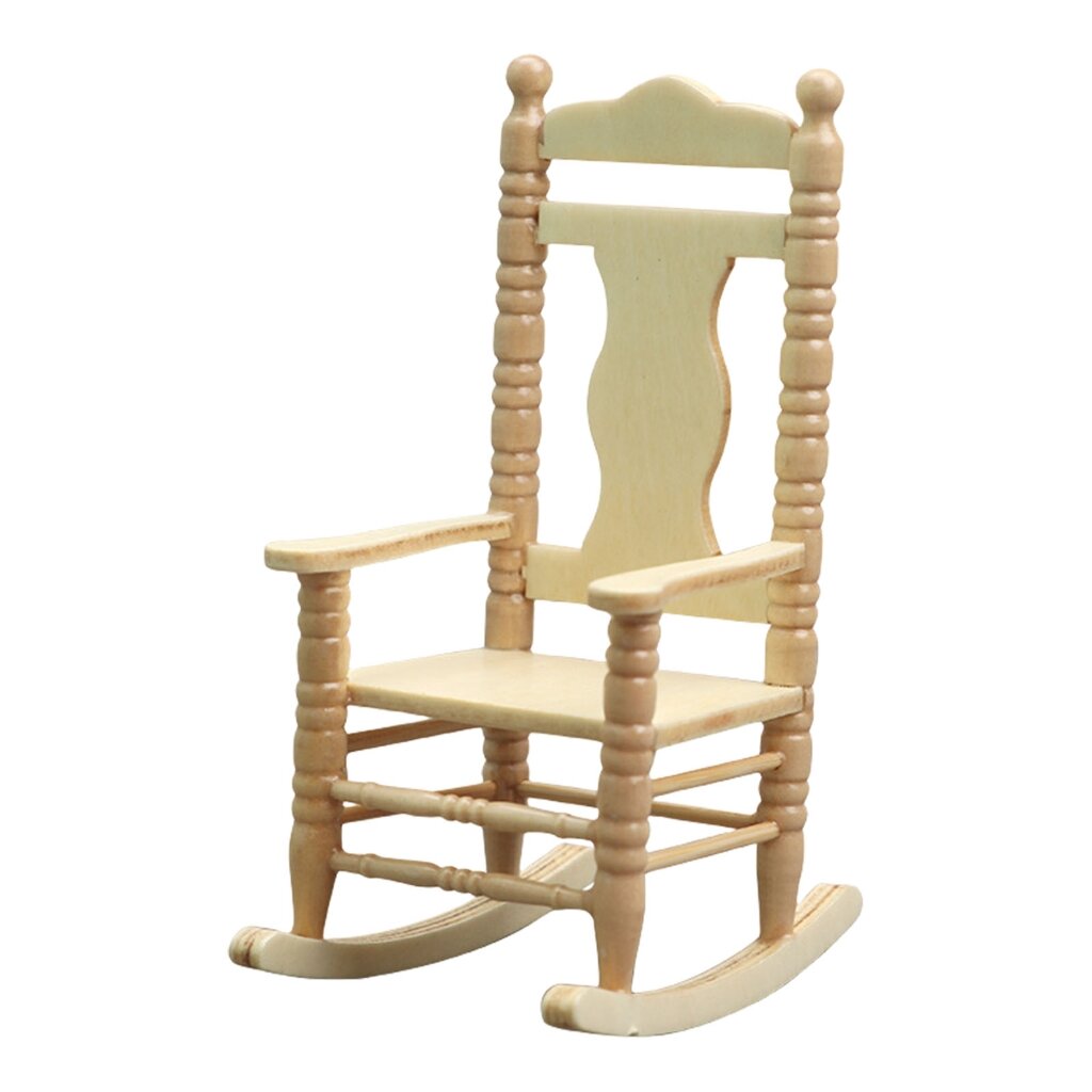 Симпатичное реалистичное винтажное кресло -кресло ретро -кресло Zakka для 1:12 Кукольный дом